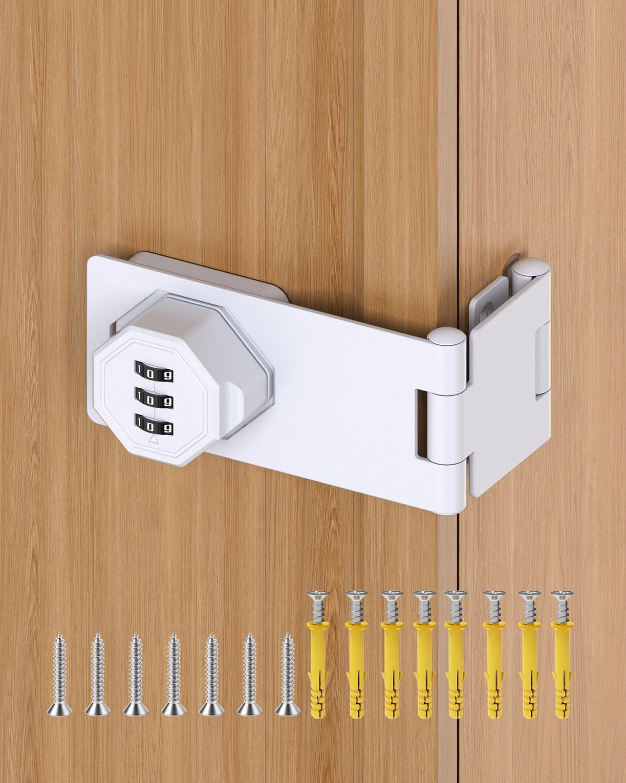 Anobeyi Mechanical Keyless Cabinet Lock with Combination, 90 Degree ...