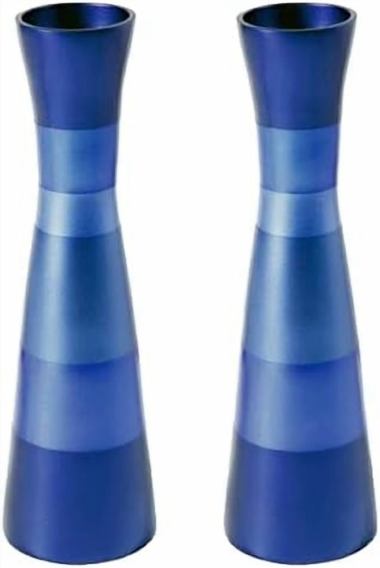 Anodized Aluminum Long Shabbat Candlesticks/Shades of Blue - Walmart.com