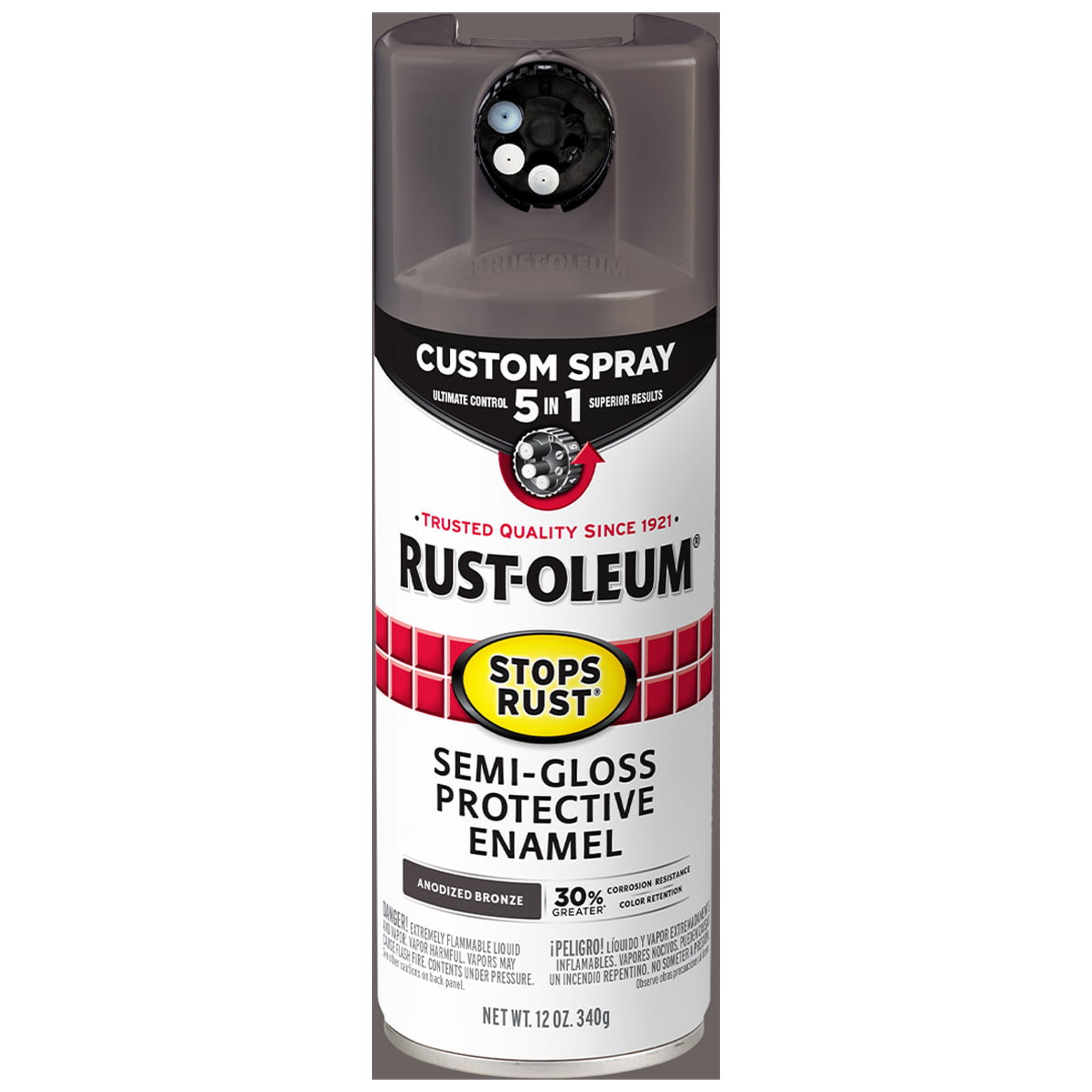 Anodized Bronze, Rust-Oleum Stops Rust Custom Spray 5 in 1 Semi-Gloss ...