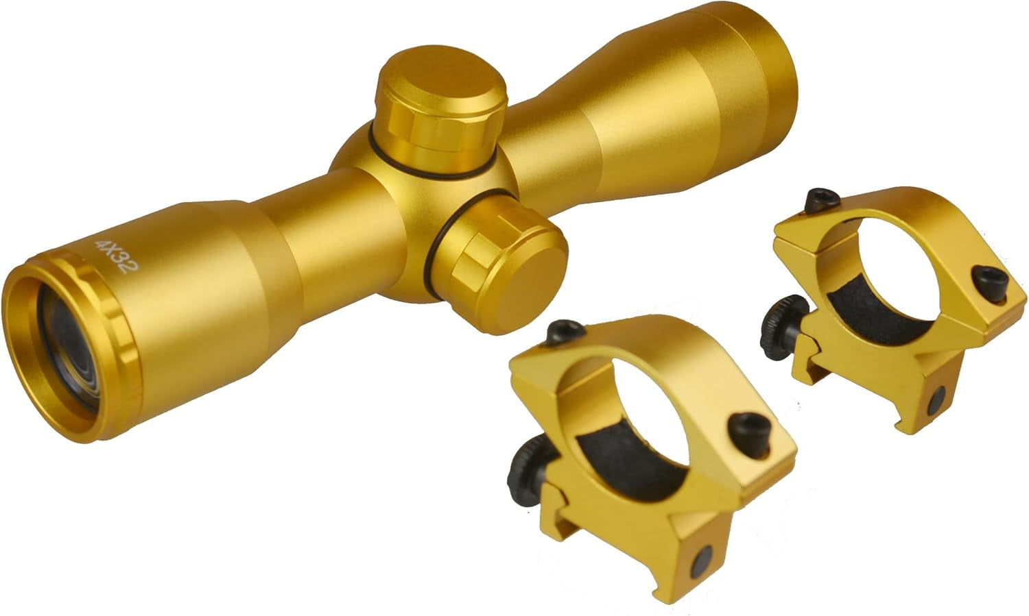 Anodized Gold Finish 4x32 Compact Hunting Scope, Mil-dot Reticle, with ...