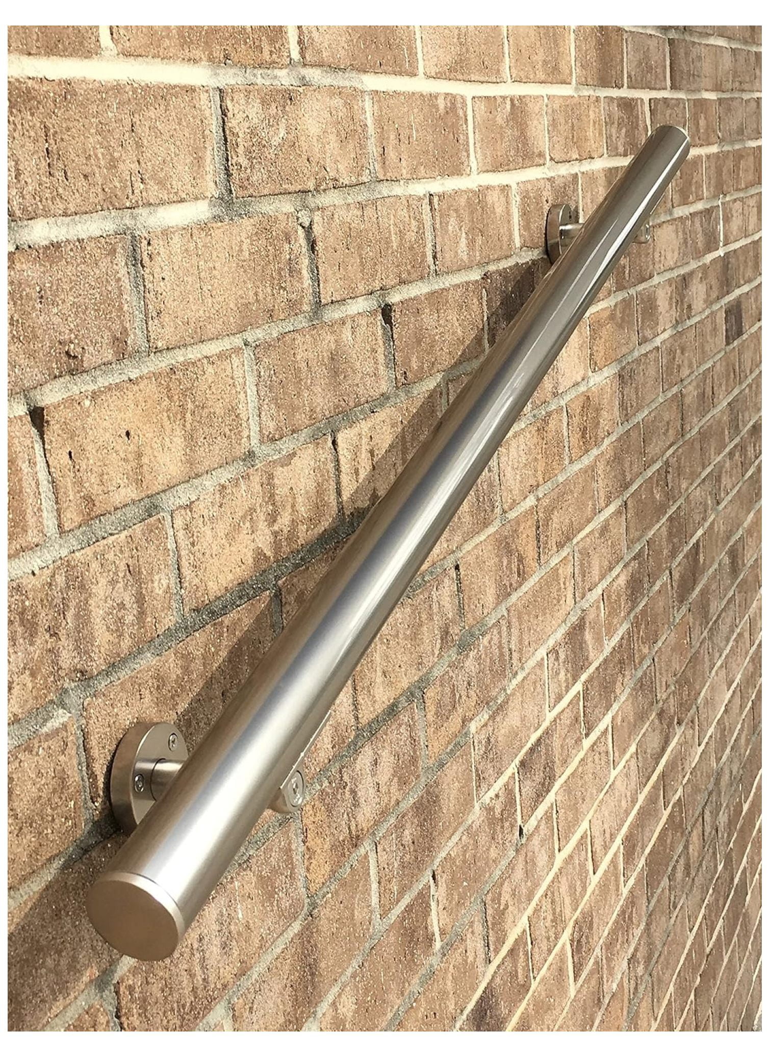 Anodized Handrail Aluminum Stairs Kit Stainless Steel Look 6 Ft and 1.6 ...