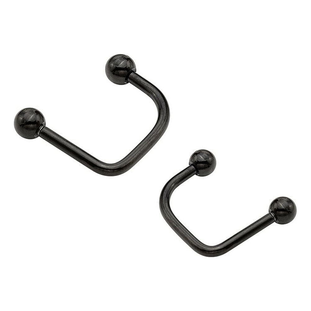 Anodized Titanium 16ga Lippy Loop Labret 4mm ball Pack of 2 - Walmart.com