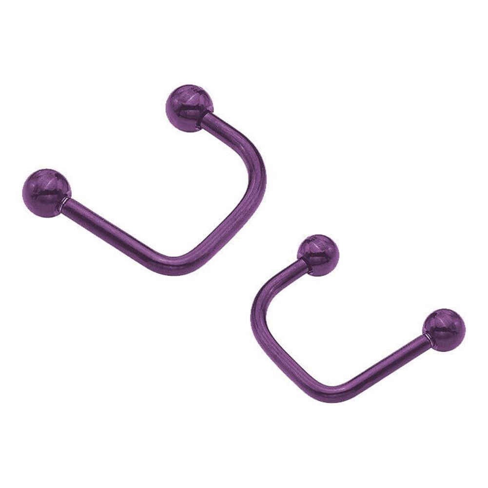 Anodized Titanium 16ga Lippy Loop Labret 4mm ball Pack of 2 - Walmart.com