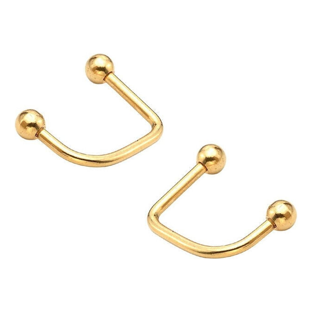 Anodized Titanium 16ga Lippy Loop Labret 4mm ball Pack of 2 - Walmart.com