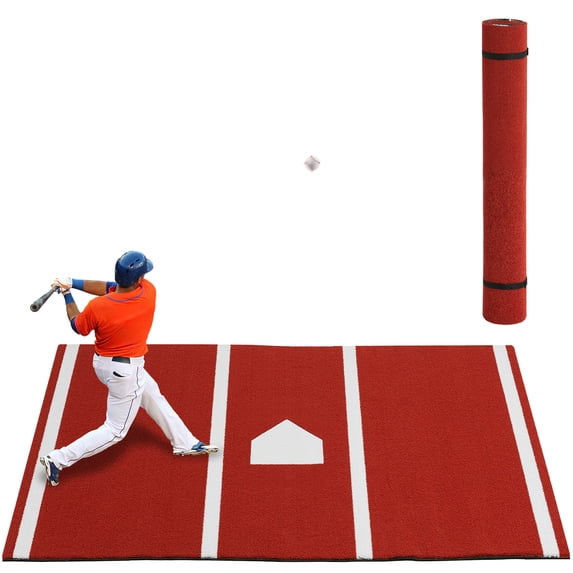 Anoncndin Batting Mat,Baseball Softball Hitting Mat with Home Plate ...