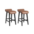 Anoncndin Counter Height Bar Stools,26.2'' Sturdy Wood Frame, Wide PU ...