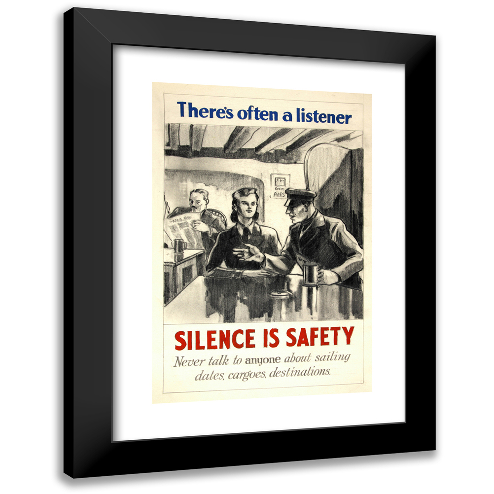 Anonymous 11x14 Black Modern Framed Museum Art Print Titled - There's ...