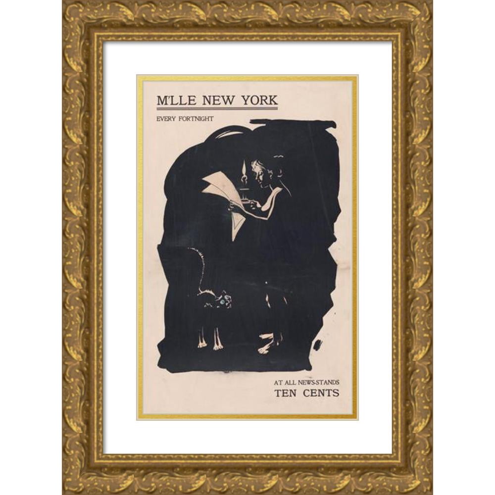 Anonymous 11x14 Gold Ornate Wood Frame and Double Matted Museum Art ...