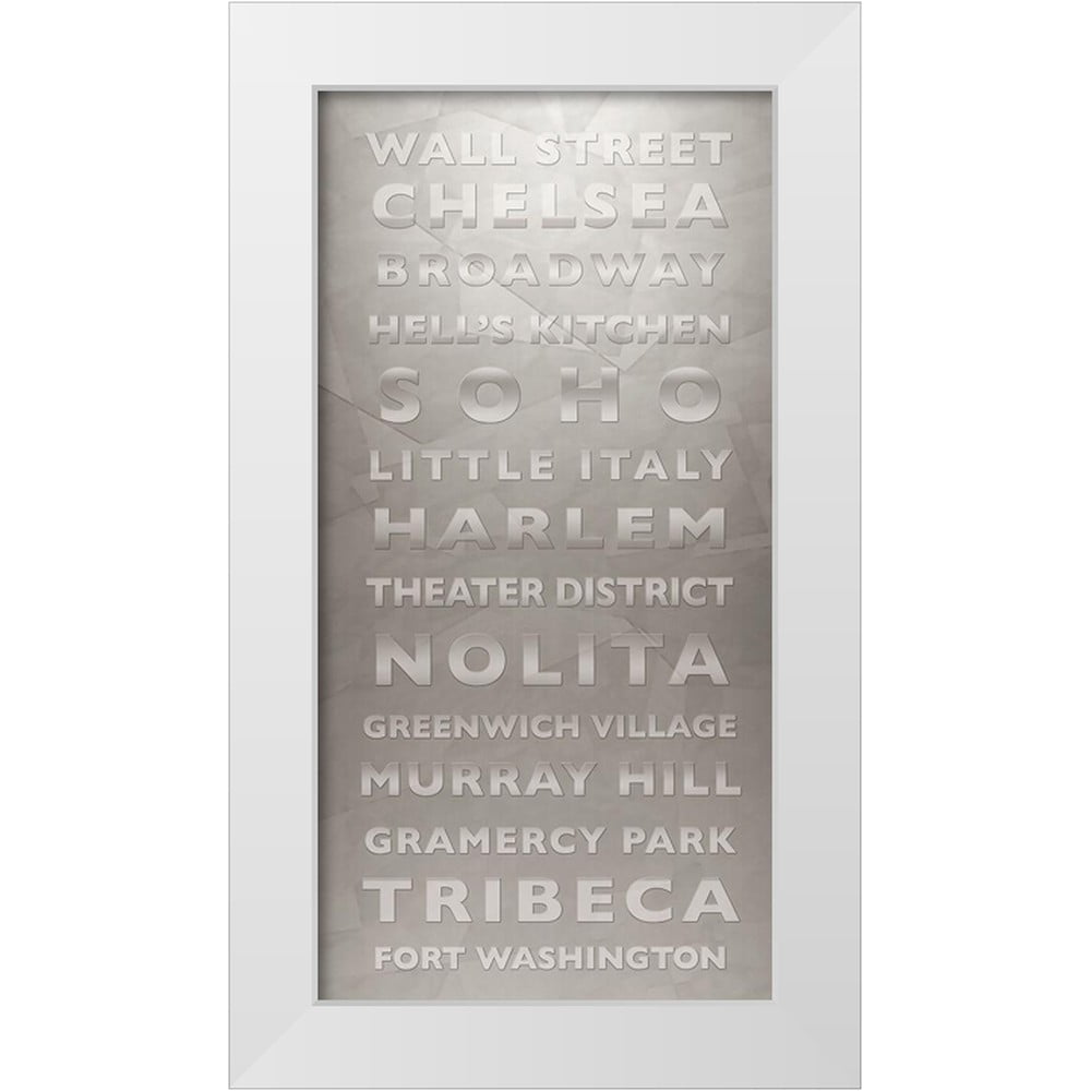 Anonymous 11x18 White Modern Wood Framed Museum Art Print Titled - NYC ...