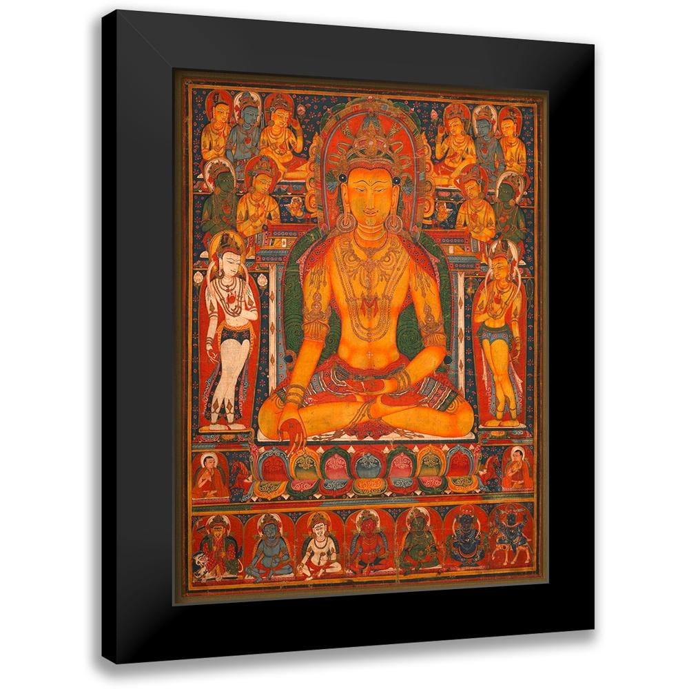 Anonymous 12x14 Black Modern Framed Museum Art Print Titled - Buddha ...
