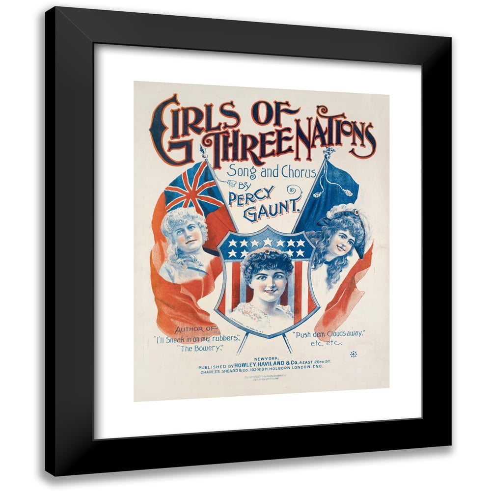 Anonymous 12x14 Black Modern Framed Museum Art Print Titled - Girls of ...