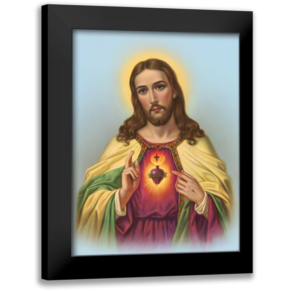 Anonymous 12x14 Black Modern Framed Museum Art Print Titled - Hl. Herz Jesu - Walmart.com