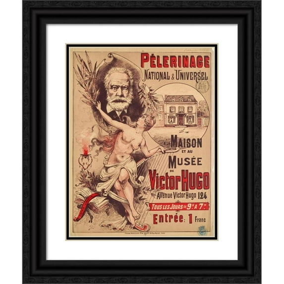 Anonymous 12x14 Black Ornate Wood Framed Double Matted Museum Art Print ...