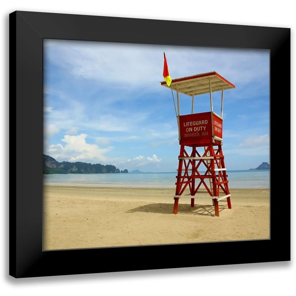 Anonymous 13x12 Black Modern Framed Museum Art Print Titled - Lifeguard ...