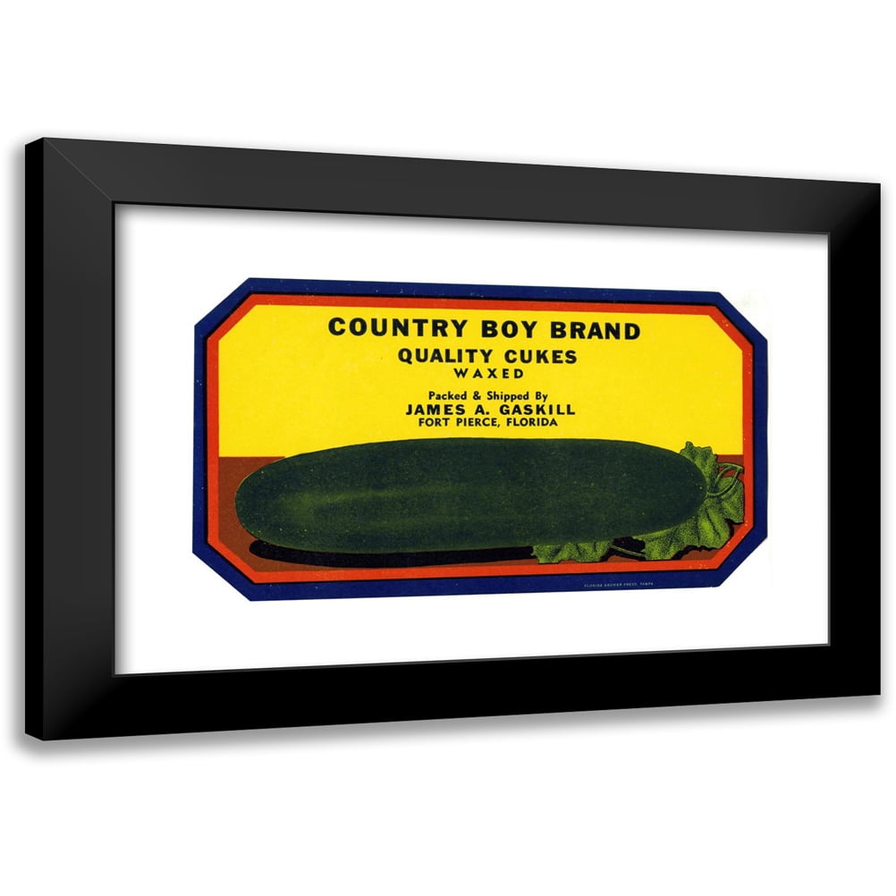 Anonymous 14x10 Black Modern Framed Museum Art Print Titled - Cucumber ...