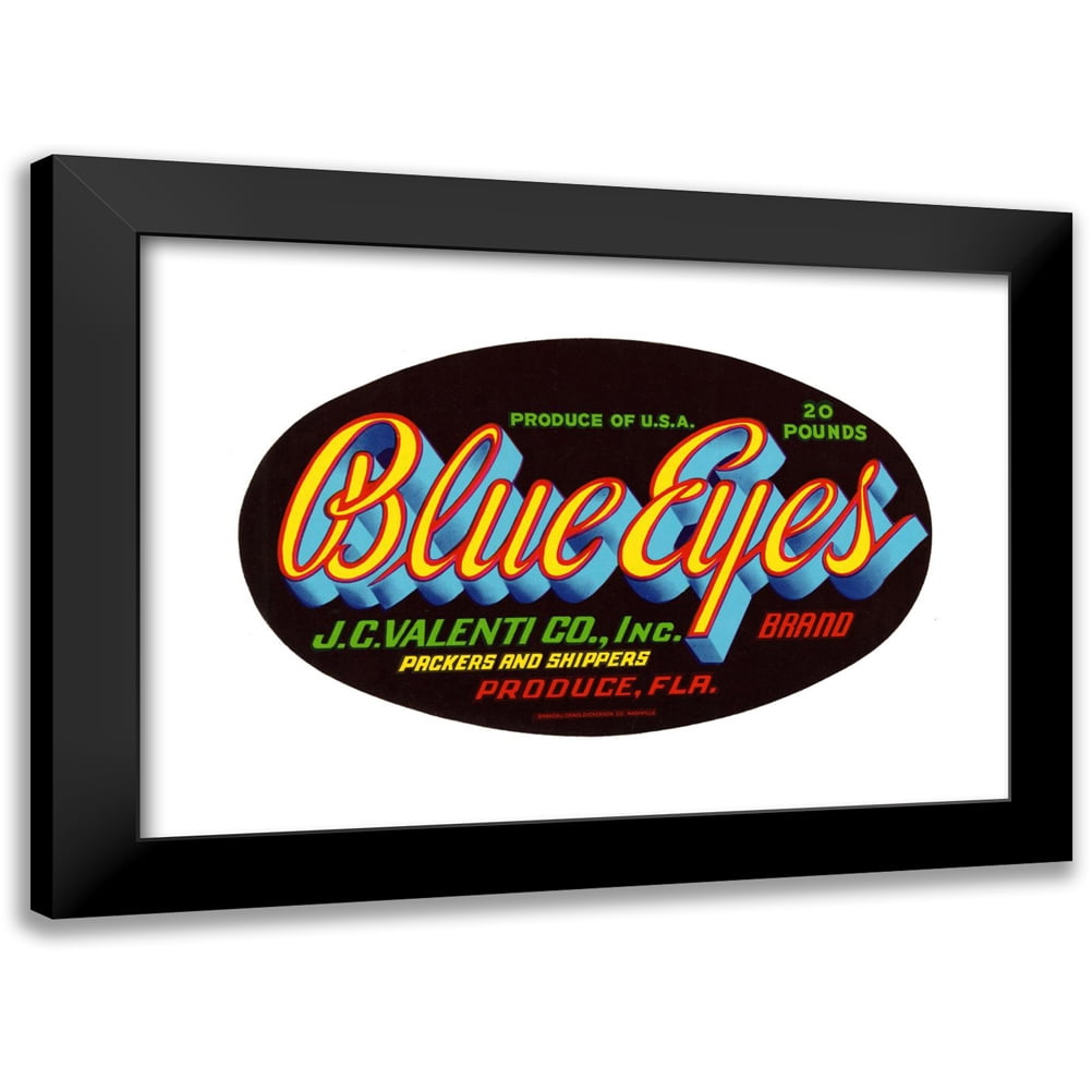 Anonymous 14x11 Black Modern Framed Museum Art Print Titled - Blue Eyes ...