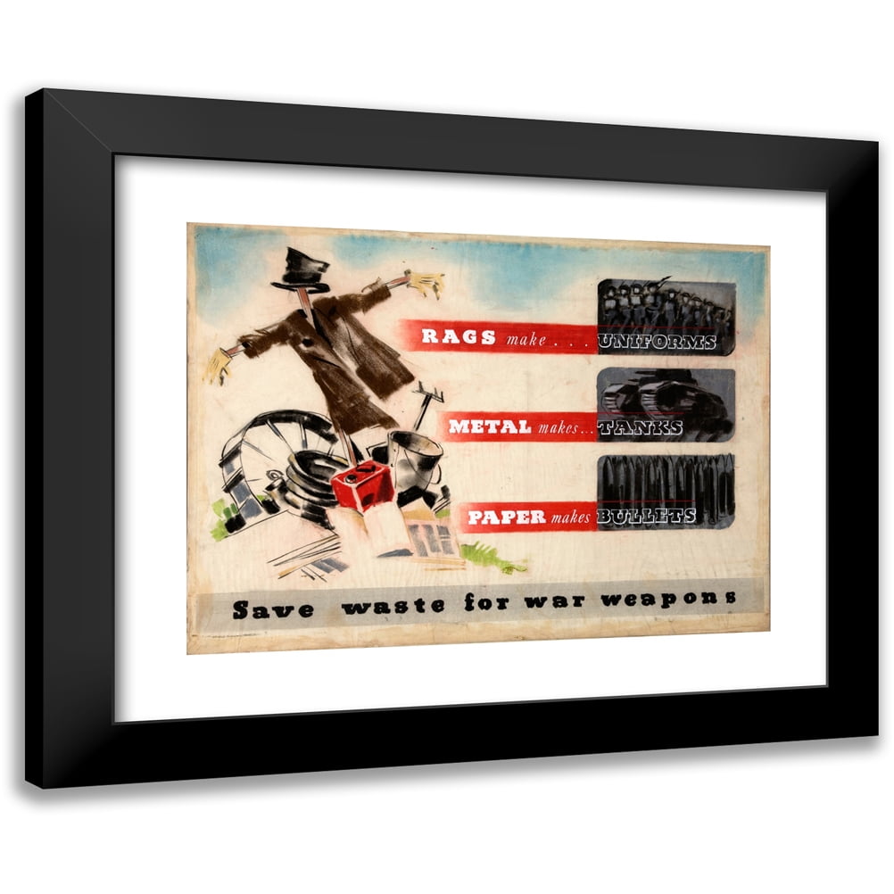 Anonymous 14x11 Black Modern Framed Museum Art Print Titled - Rags Make ...