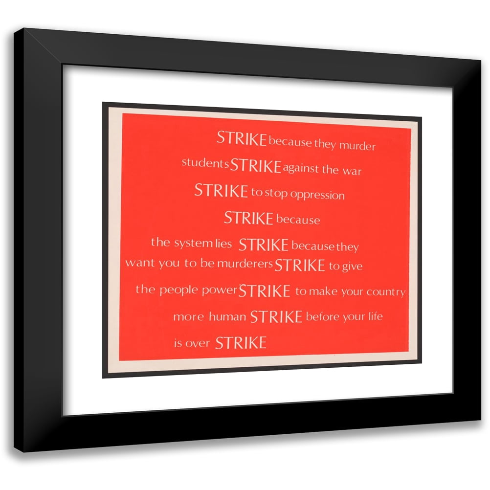 Anonymous 14x12 Black Modern Framed Museum Art Print Titled - Strike ...