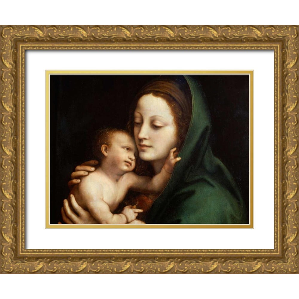Anonymous 14x12 Gold Ornate Wood Framed with Double Matting Museum Art ...