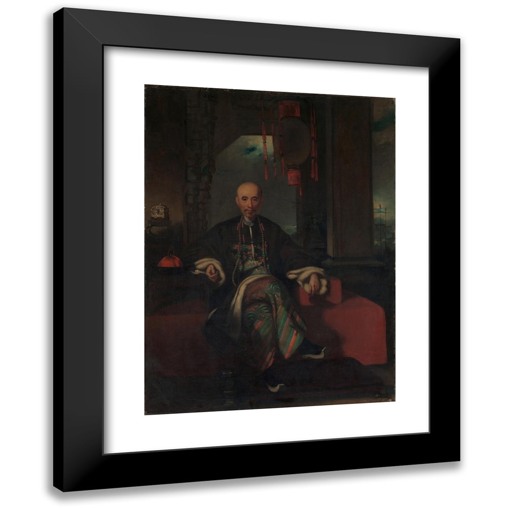 Anonymous 14x18 Black Modern Framed Museum Art Print Titled - Houqua ...