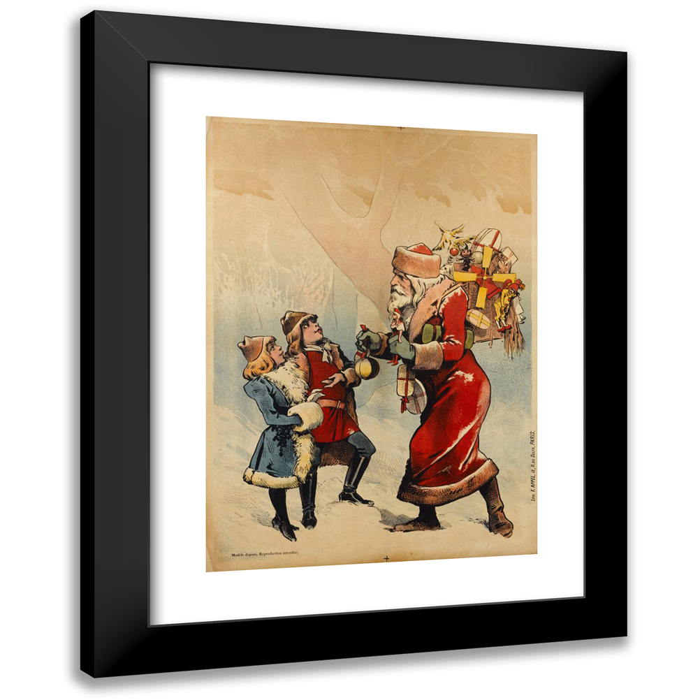 Anonymous 14x18 Black Modern Framed Museum Art Print Titled - Santa ...
