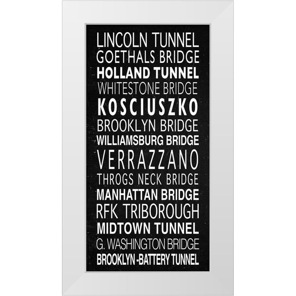 Anonymous 14x24 White Modern Wood Framed Museum Art Print Titled - NYC ...