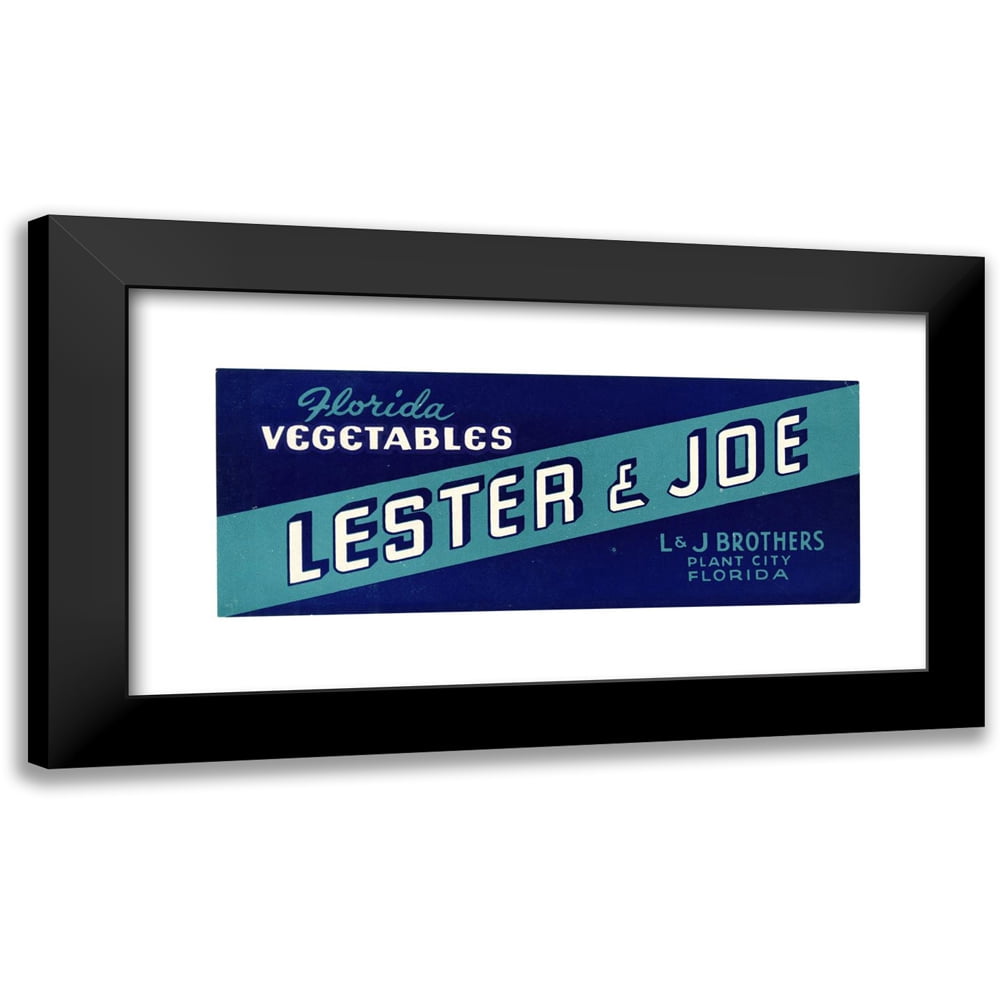 Anonymous 14x8 Black Modern Framed Museum Art Print Titled - Lester and ...