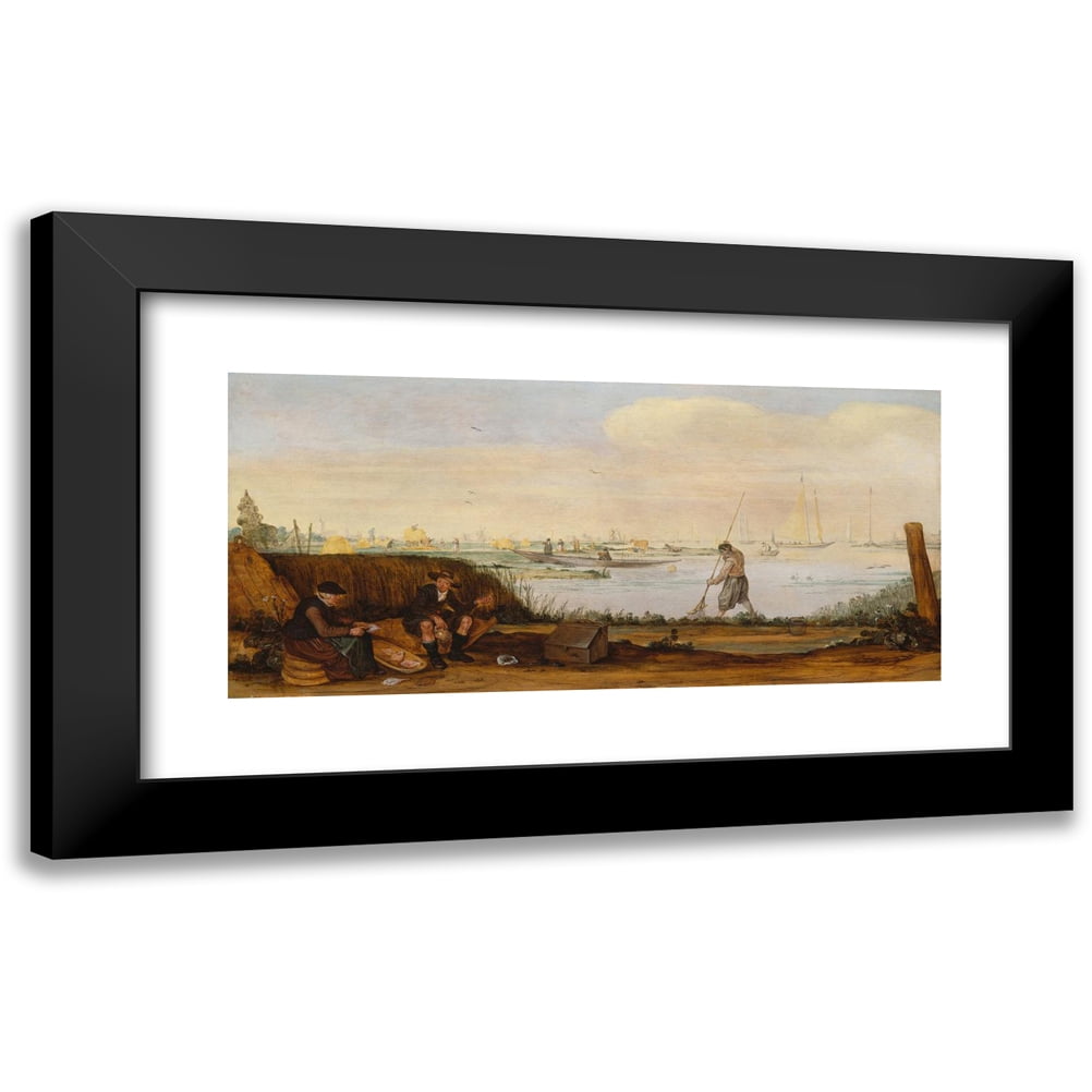 Anonymous 14x8 Black Modern Framed Museum Art Print Titled - River ...