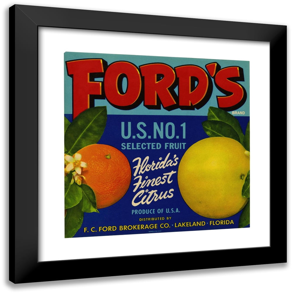 Anonymous 15x15 Black Modern Framed Museum Art Print Titled - Ford's ...