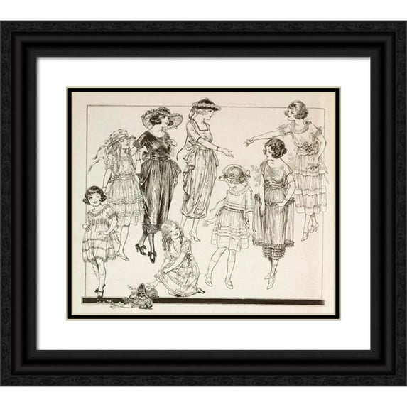 Anonymous 17x15 Black Ornate Wood Framed Double Matted Museum Art Print Titled - Commencements ...
