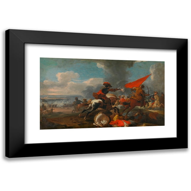 Anonymous 18x12 Black Modern Framed Museum Art Print Titled - Battle ...