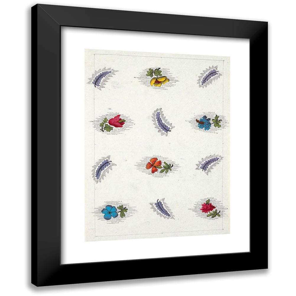 Anonymous 19x24 Black Modern Framed Museum Art Print Titled - Floral ...