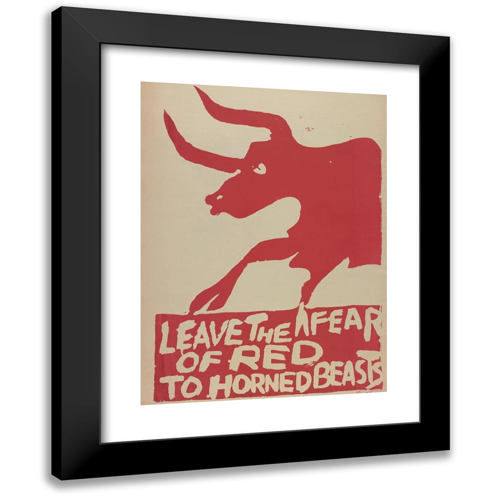 Anonymous 19x24 Black Modern Framed Museum Art Print Titled - Leave the ...