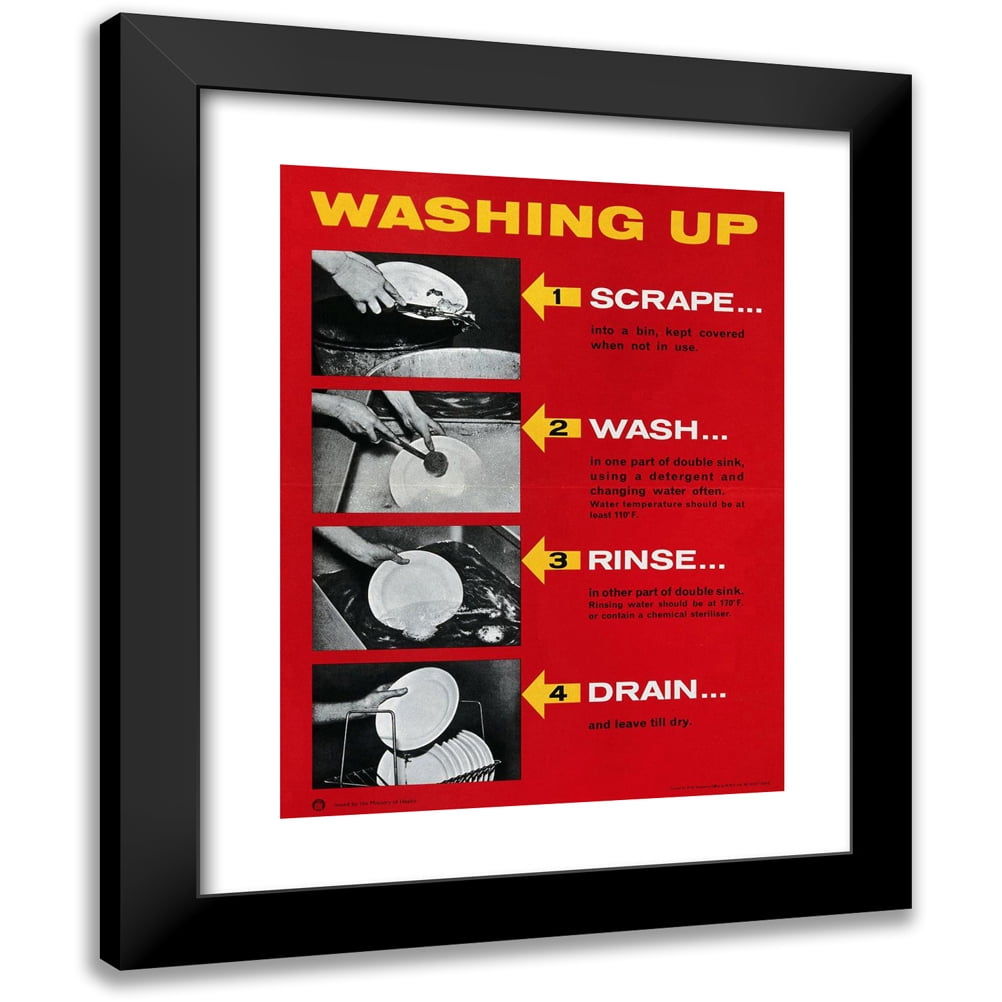 Anonymous 19x24 Black Modern Framed Museum Art Print Titled - Washing ...