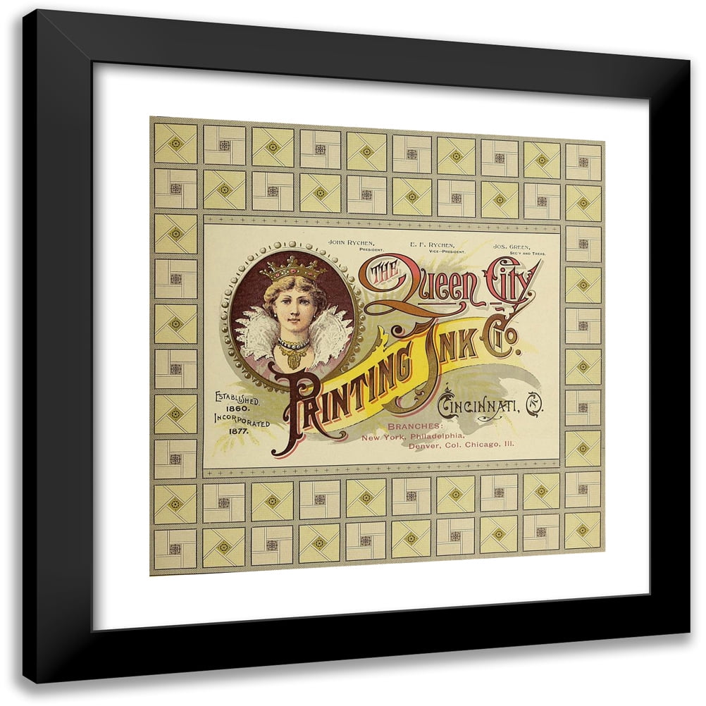 Anonymous 20x20 Black Modern Framed Museum Art Print Titled - Queen ...