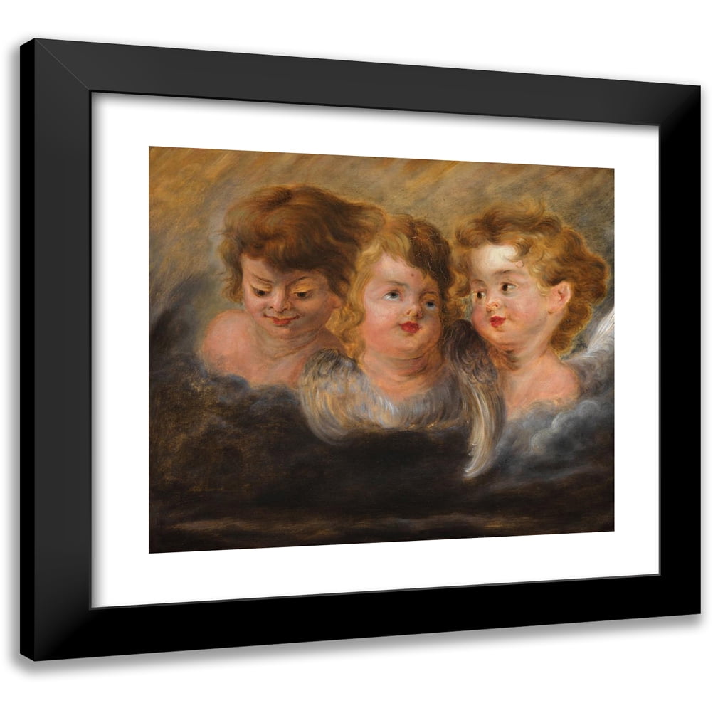 Anonymous 22x20 Black Modern Framed Museum Art Print Titled - Three ...