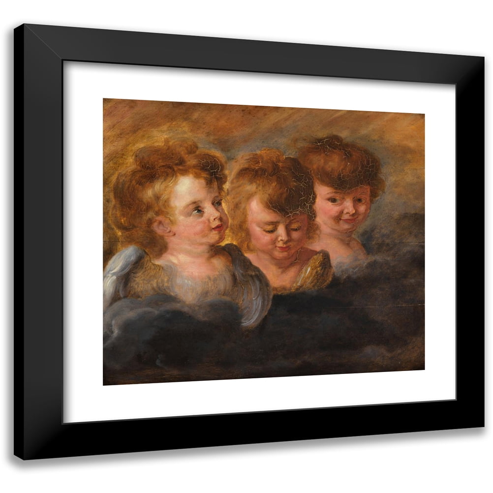 Anonymous 22x20 Black Modern Framed Museum Art Print Titled - Three ...