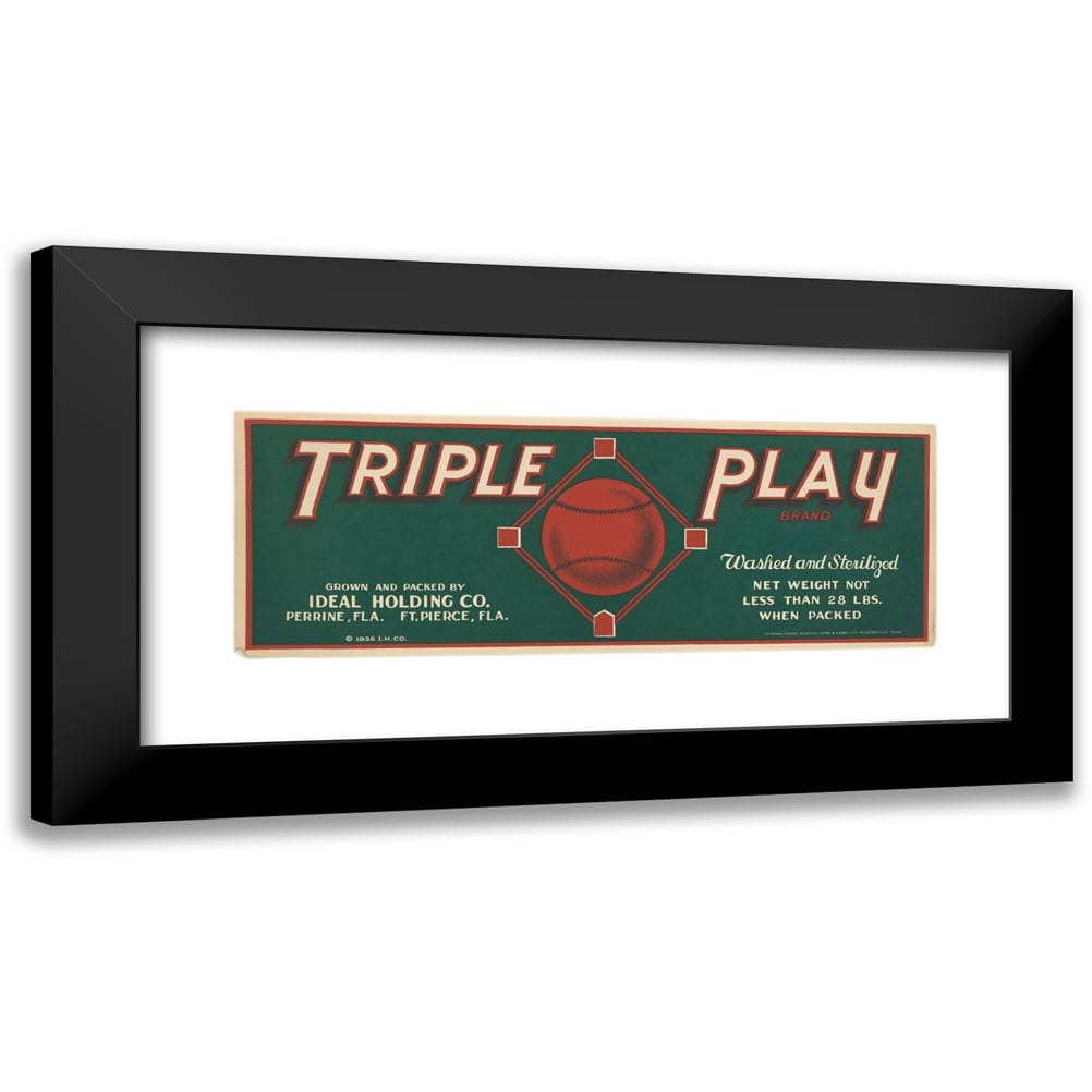 Anonymous 24x11 Black Modern Framed Museum Art Print Titled - Triple ...