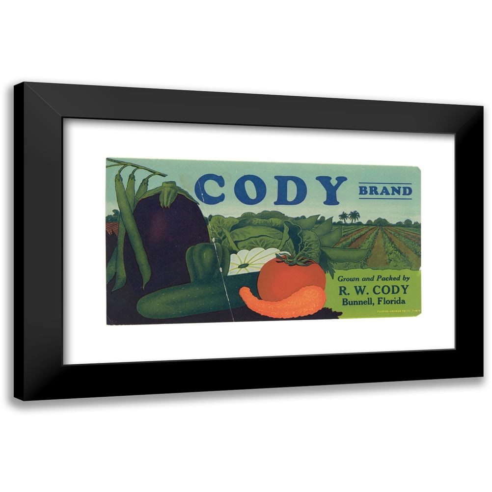 Anonymous 24x15 Black Modern Framed Museum Art Print Titled - Cody ...