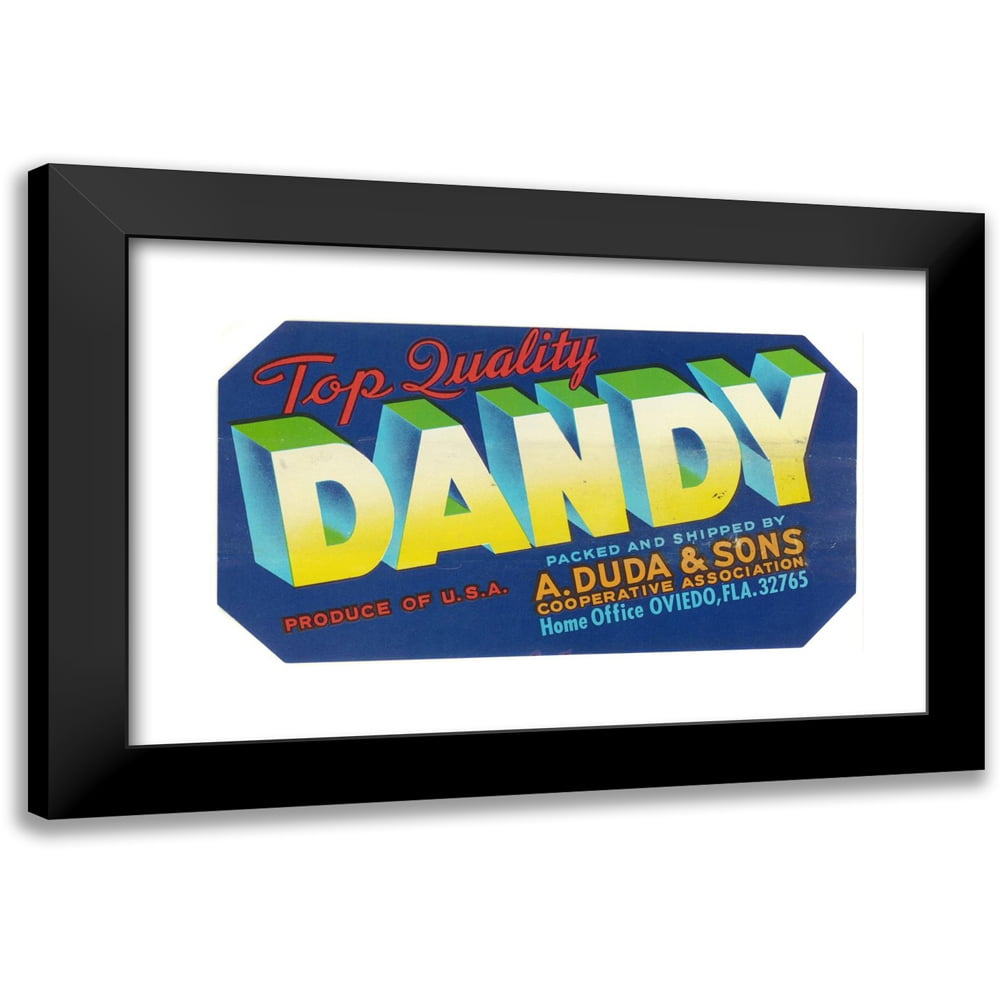 Anonymous 24x15 Black Modern Framed Museum Art Print Titled - Dandy ...
