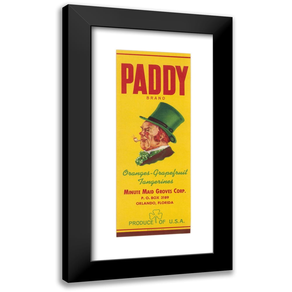 Anonymous 8x14 Black Modern Framed Museum Art Print Titled - Paddy ...