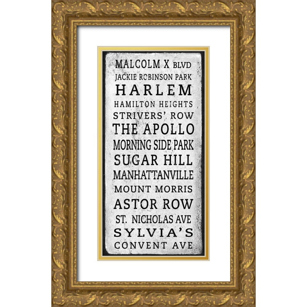 Anonymous 9x14 Gold Ornate Wood Framed with Double Matting Museum Art ...