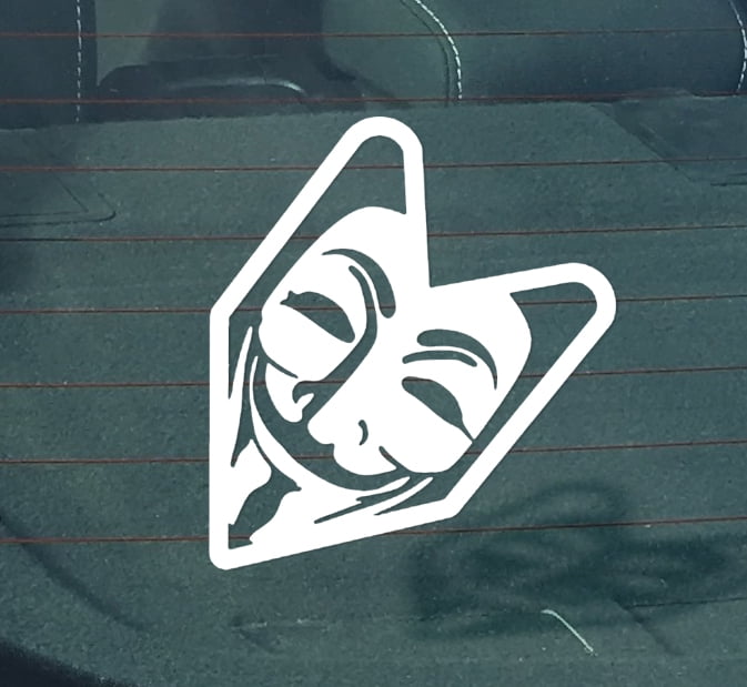 Anonymous Arrow Vinyl Decal | 5.5-Inches | White Vinyl Decal - Walmart.com