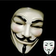 BigFunClub Anonymous Hacker Mask, White PVC Face Mask, V for Vendetta ...