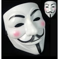 Anonymous Hacker Mask - White Face Mask for Costume Cosplay Parties ...