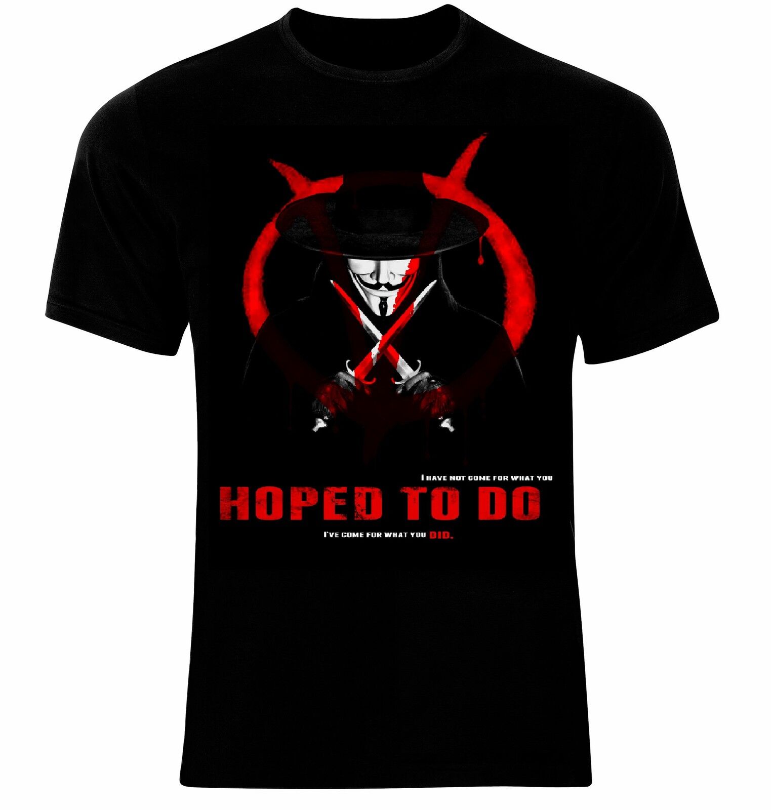 Anonymous V for Vendetta Hoped To Do T-Shirt Neu 100% Cotton All Sizes ...