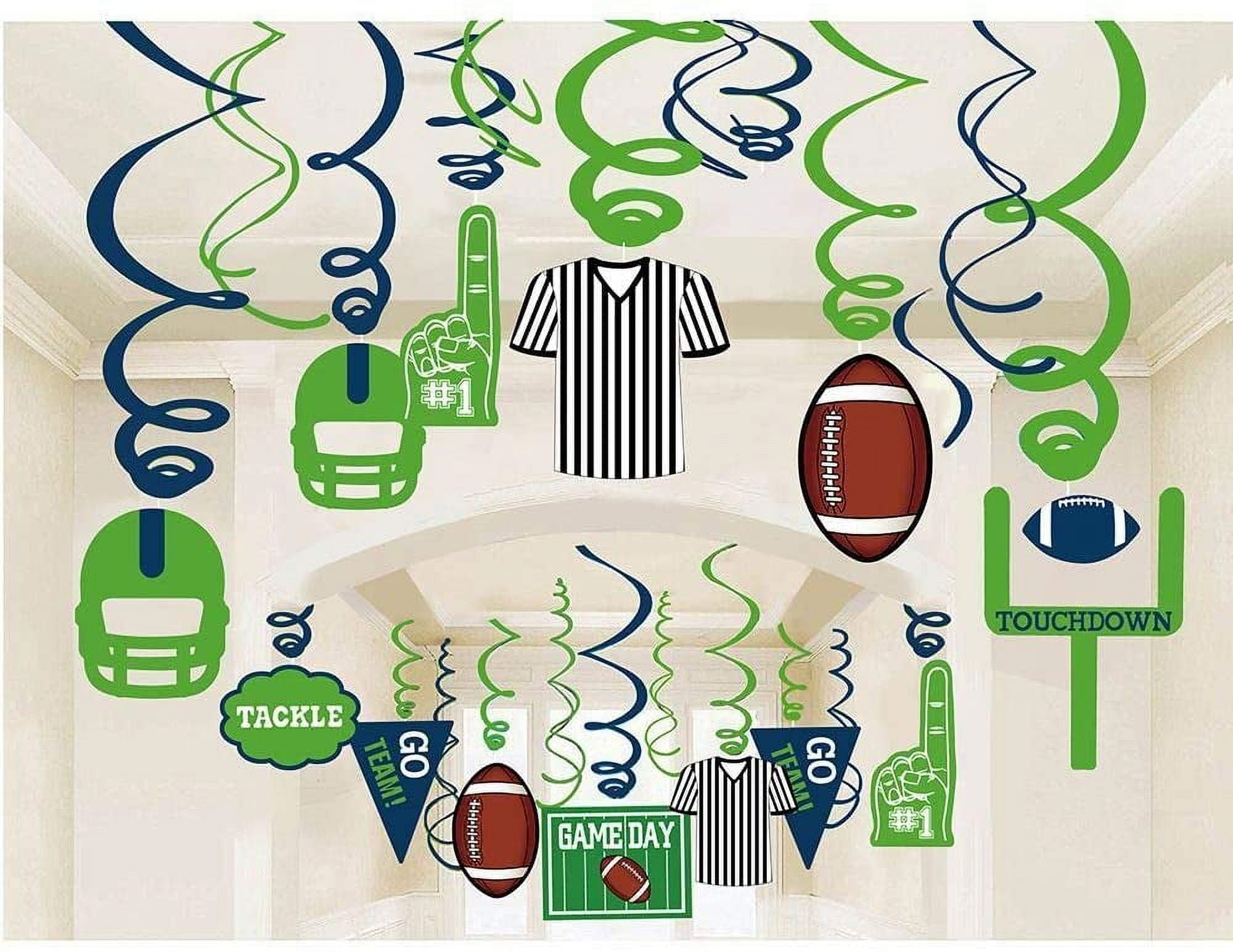 Anor Wishlife 30Ct American Football Hanging Swirl Decorations ...
