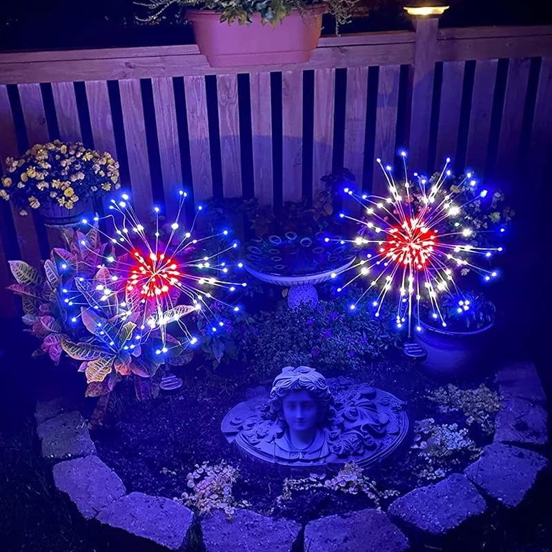 Anordsem Solar Lights Outdoor Waterproof: Garden Light Solar Powered ...