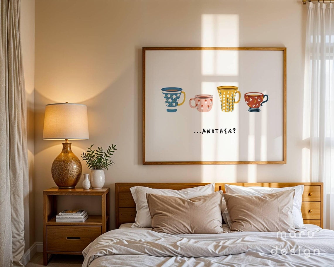 Another Coffee Wall Art, Hand Drawn Coffee Bar Print, Minimal Drawing ...