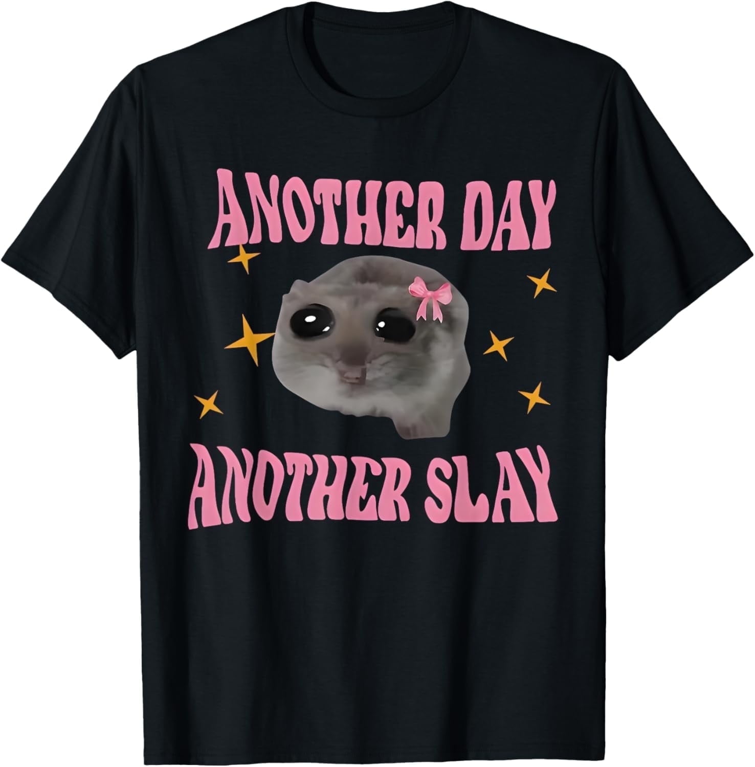 Another Day another Slay Sad Hamster Meme funny Retro Groovy T-Shirt ...